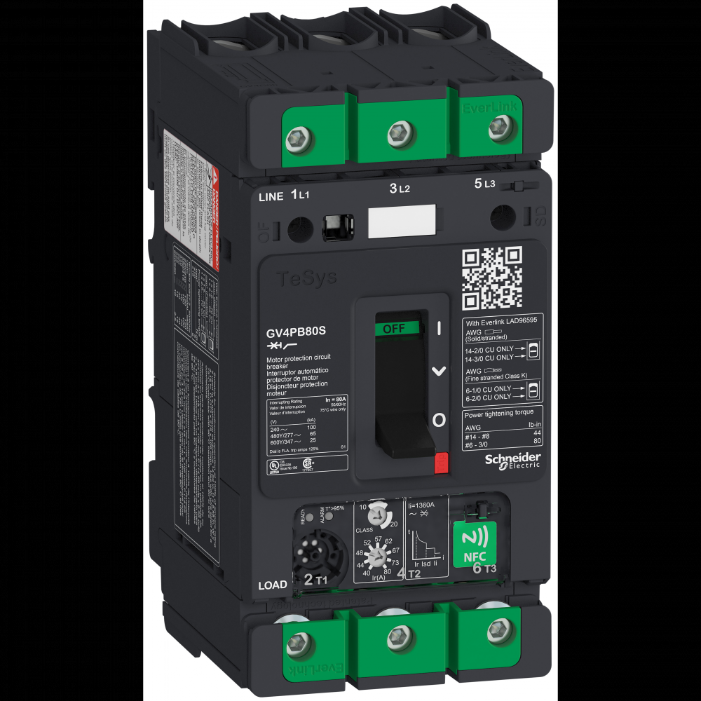 Schneider Electric GV4PB80S Tesys& Motor Circuit Breaker